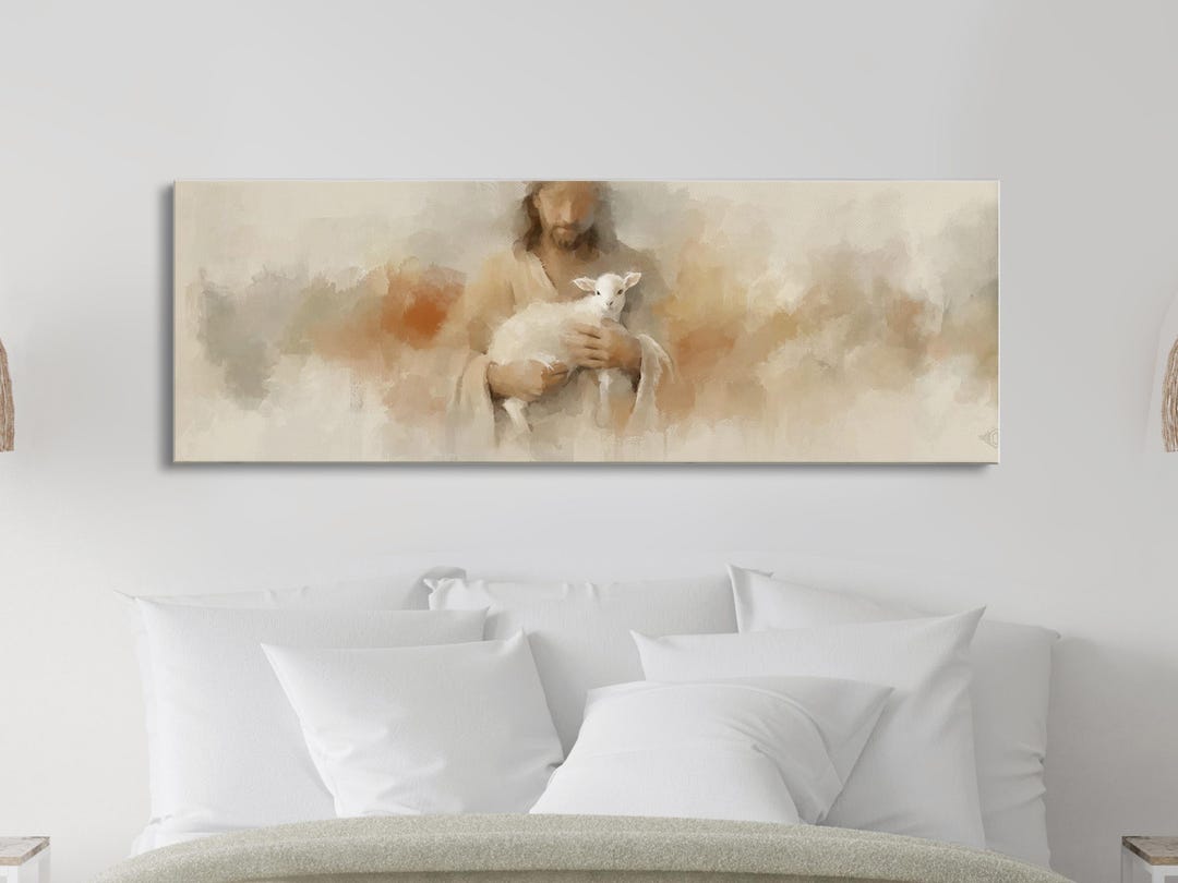 Gentle Arms of Peace - Framed Canvas Print - Panoramic Art - Christian ...