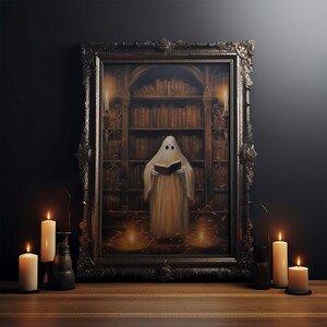 Spooky Ghost Reading A Book, Library Ghost, 8x10 Fine Art Prints ...