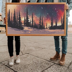 Snowfall in the Forest, Canvas Print, Winter Wall Art - Etsy