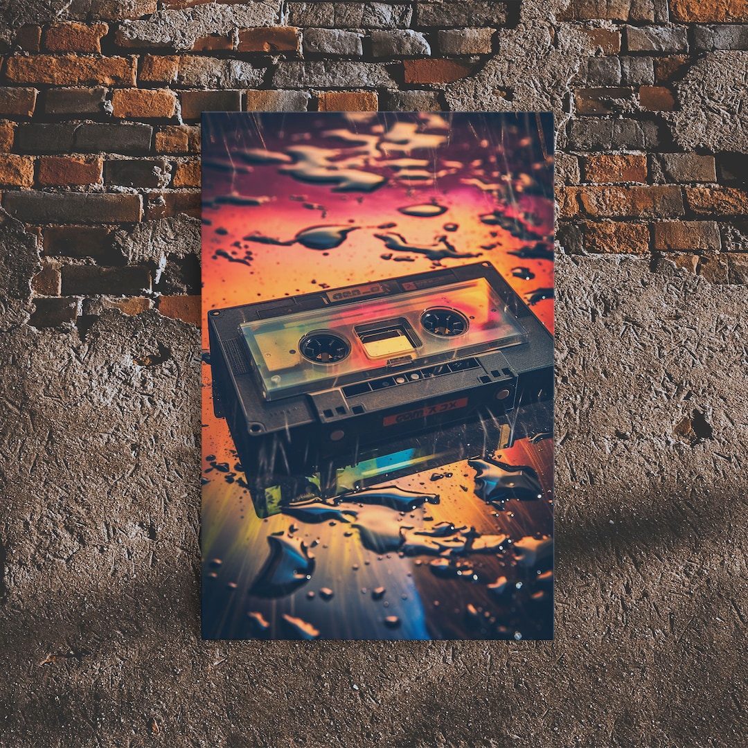 Retro 80s Cassette Tape Art, Framed Canvas Print, Custom Cassette Tape ...