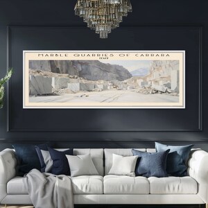 Marble Quarries of Carrara Italy Art | Framed Canvas Print Travel ...