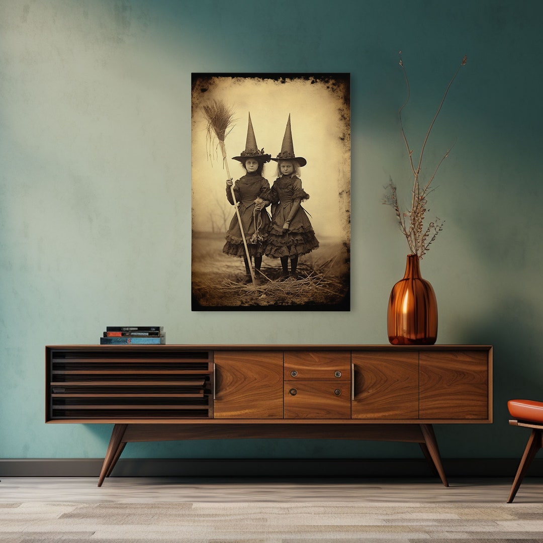 Little Witches Portrait, Witchy Art, Portrait of a Victorian Witch ...