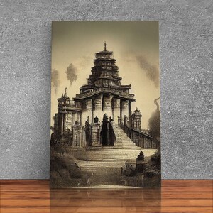 Incan Temple Diagram Art, Canvas Print, Unique Mayan or Incan Style ...