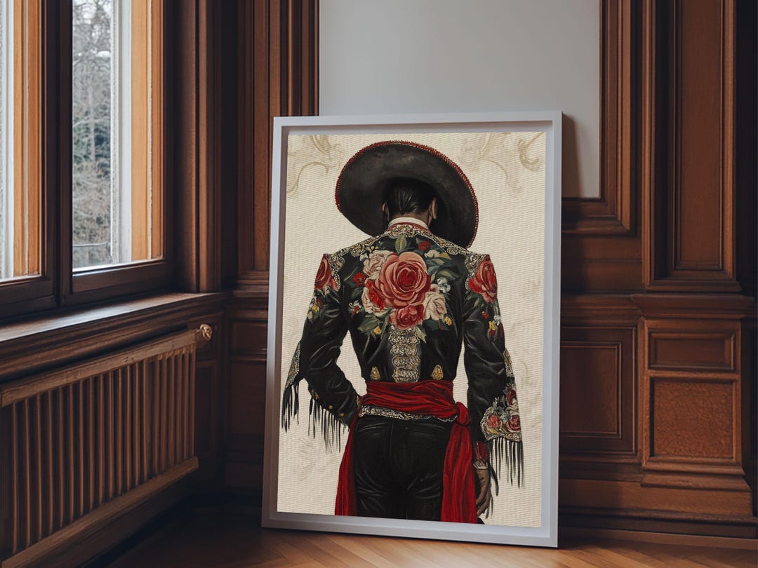 The Bullfighter, Framed Canvas Print, Matador Painting Print, Mexicano ...
