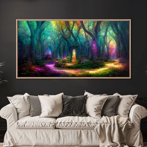 Fantasy Wall Art, Canvas Print, Magical Forest, Fantasy Landscape Art ...