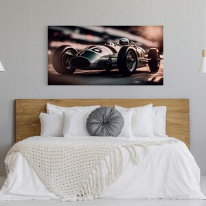Vintage Race Car Art Racing Art Framed Canvas Print Old - Etsy