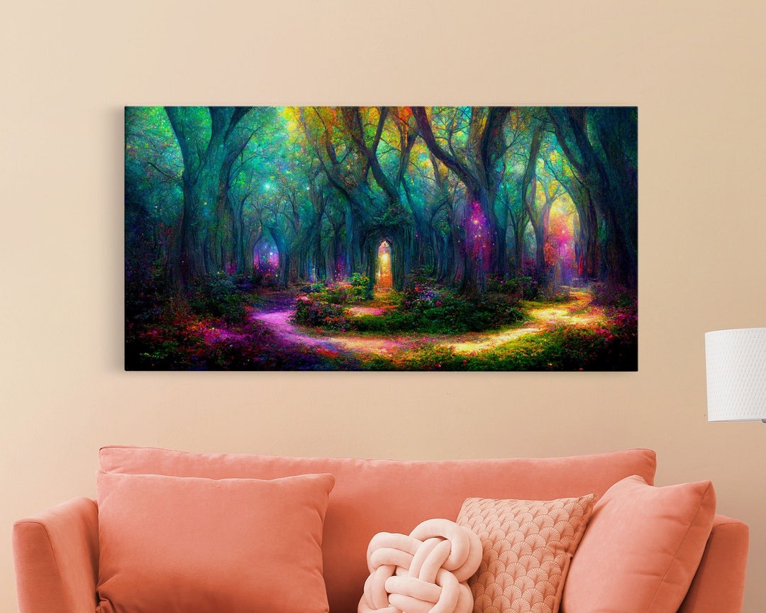 Fantasy Wall Art Canvas Print Magical Forest Fantasy - Etsy