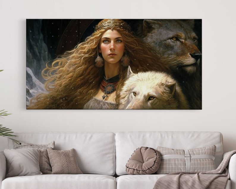 Lady Freya Nordic / Norse Mythology Art Framed Canvas Print - Etsy