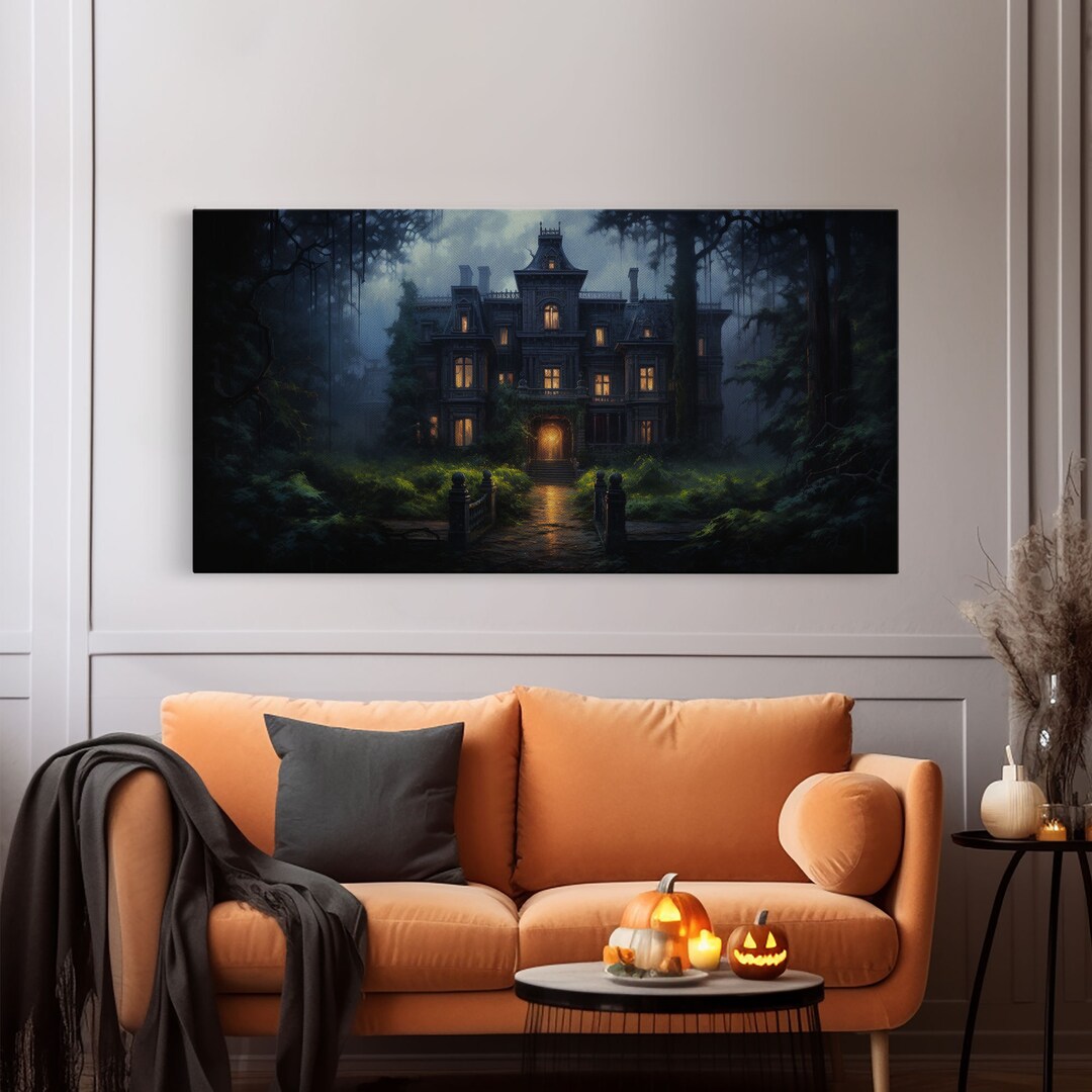 The Haunted House, Spooky Halloween Art, Haunted Victorian Mansion ...