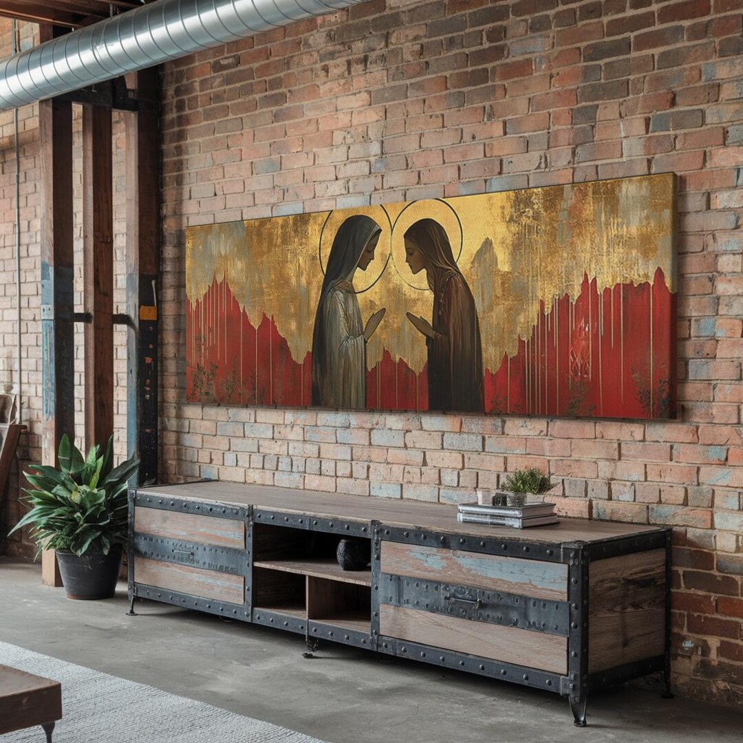 The Visitation Feast of Mary and Elizabeth Christian Art Painting ...
