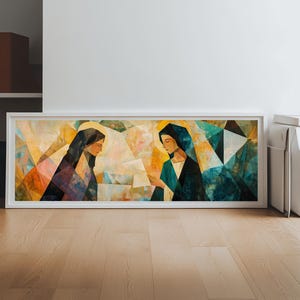 The Visitation Feast of the Virgin Mary | Framed Canvas Print Panoramic ...