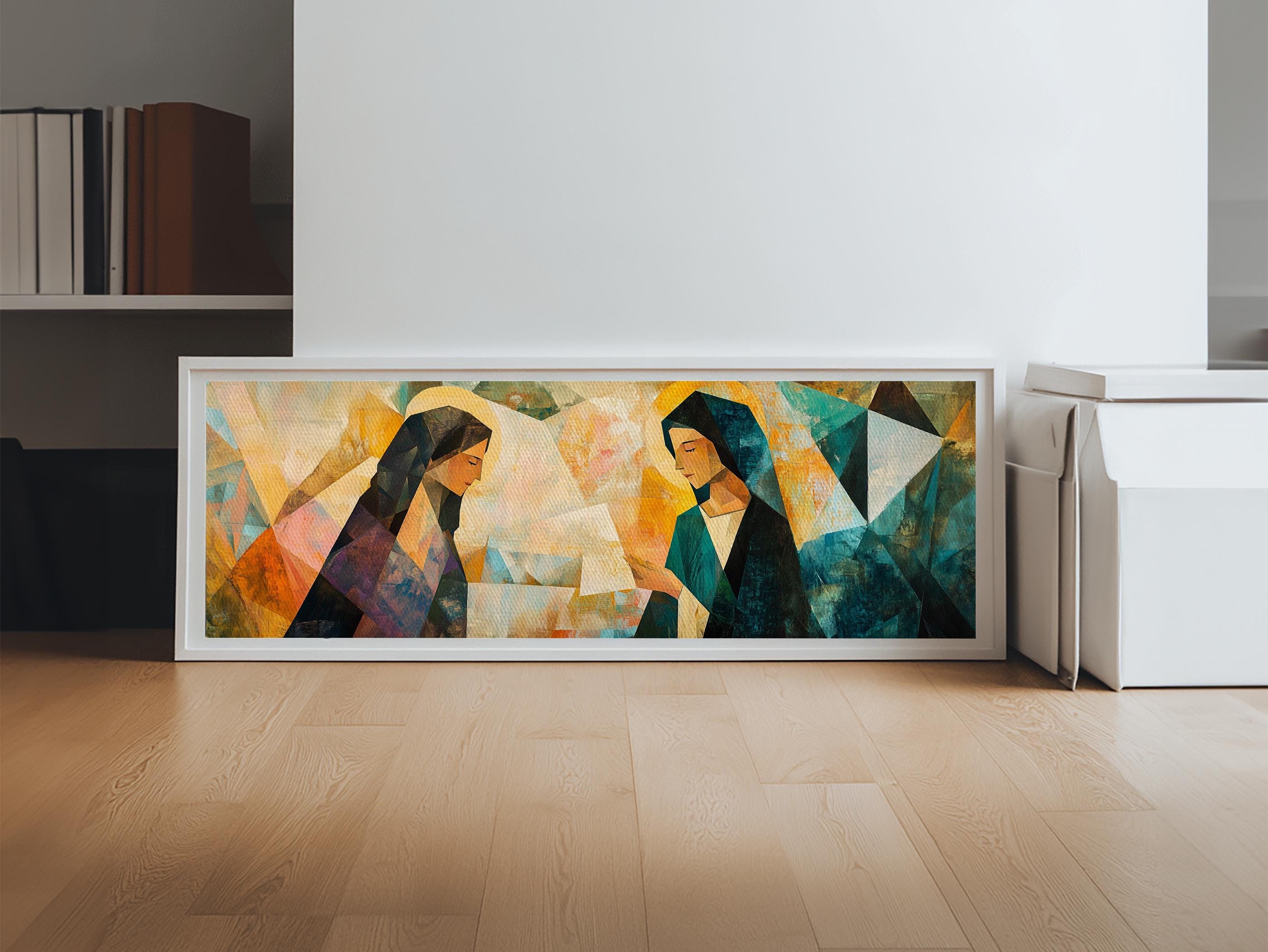 The Visitation Feast of the Virgin Mary | Framed Canvas Print Panoramic ...