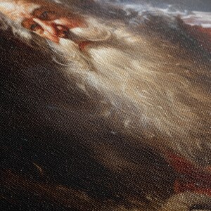 Santa Claus Burning the Midnight Oil - Framed Canvas Print - Christmas ...