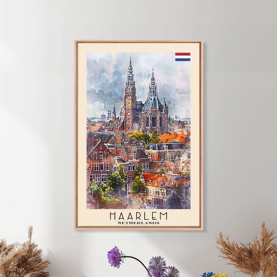 Haarlemmermeer Netherlands Water View Art, Framed Canvas Print, Bedroom ...