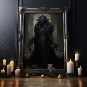 Victorian Portrait of Cthulhu, Gothic Art, Framed Canvas Print ...