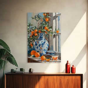 Mediterranean Still Life Italian Style Art, Framed Canvas Print, Muted ...