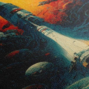 Cosmic Horror Space Exploration Poster Canvas Print, Scifi Wall Art ...