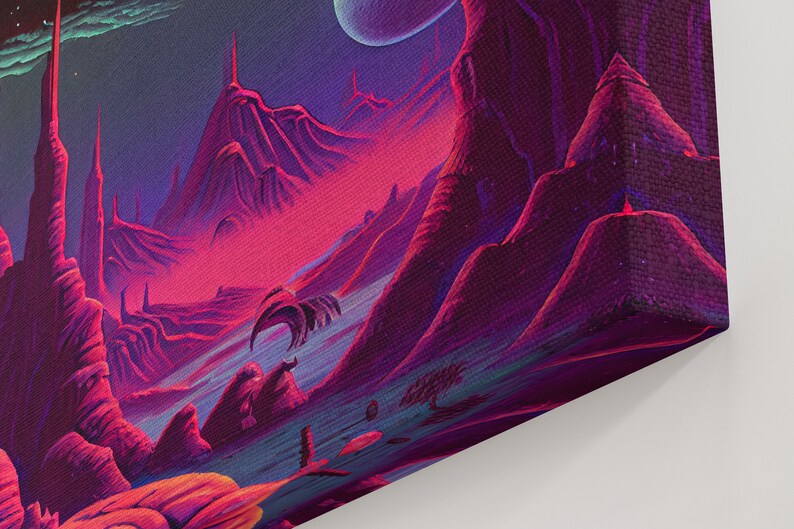 16 Bit Scifi Video Game Concept Art Alien World Synthwave - Etsy