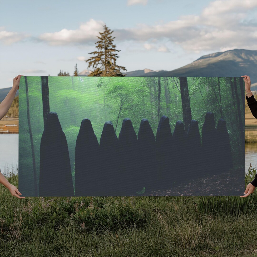 The Cult of the Forest, Framed Canvas, Halloween Art Prints, Liminal ...