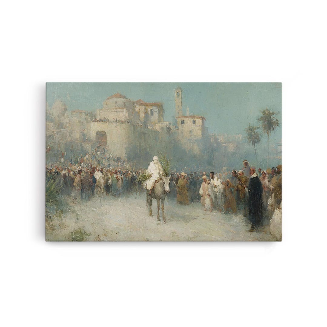 Palm Path Journey - Framed Canvas Print - Christian Art Canvas ...