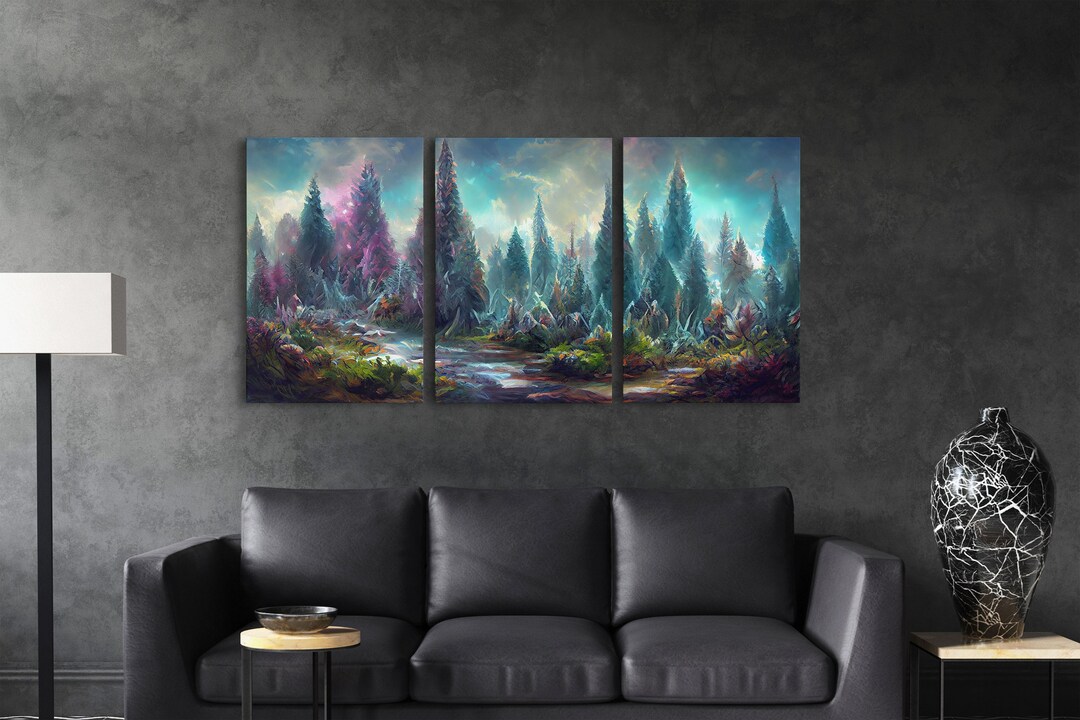 High Fantasy Forest Wall Art Panoramic Art Fantasy RPG - Etsy