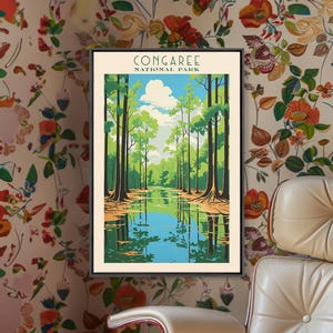 Congaree National Park Travel Poster Print, Canvas Print Wall Art ...