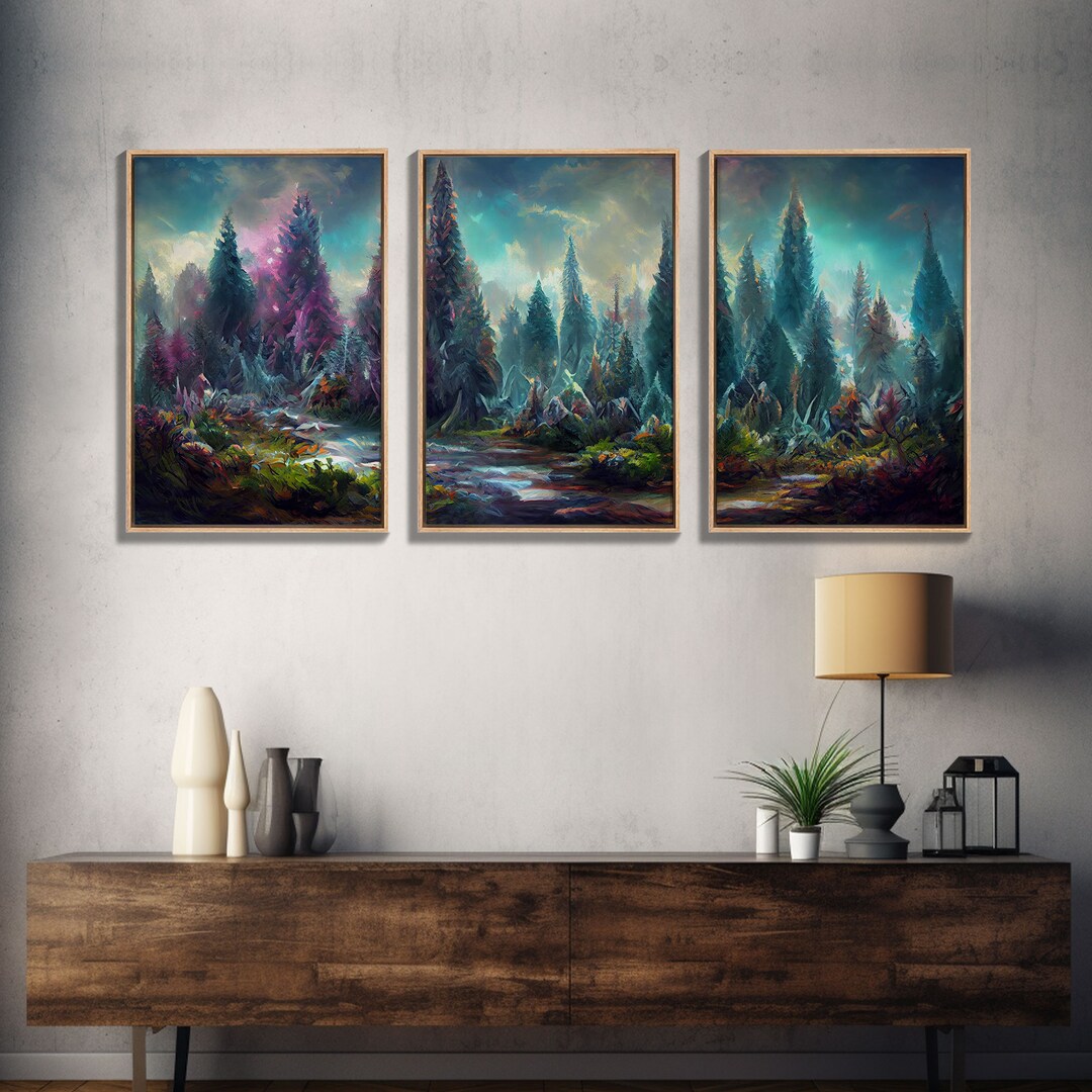 High Fantasy Forest Wall Art Panoramic Art Fantasy RPG - Etsy