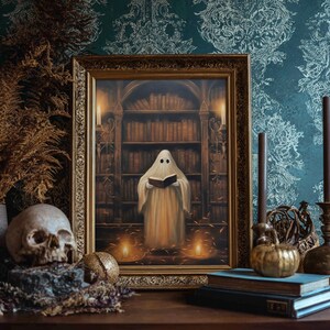 Spooky Ghost Reading A Book, Library Ghost, 8x10 Fine Art Prints ...