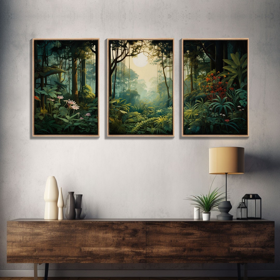 Tropical Art, Jungle Wall Print, Nature Print, Landscape Art, Canvas ...