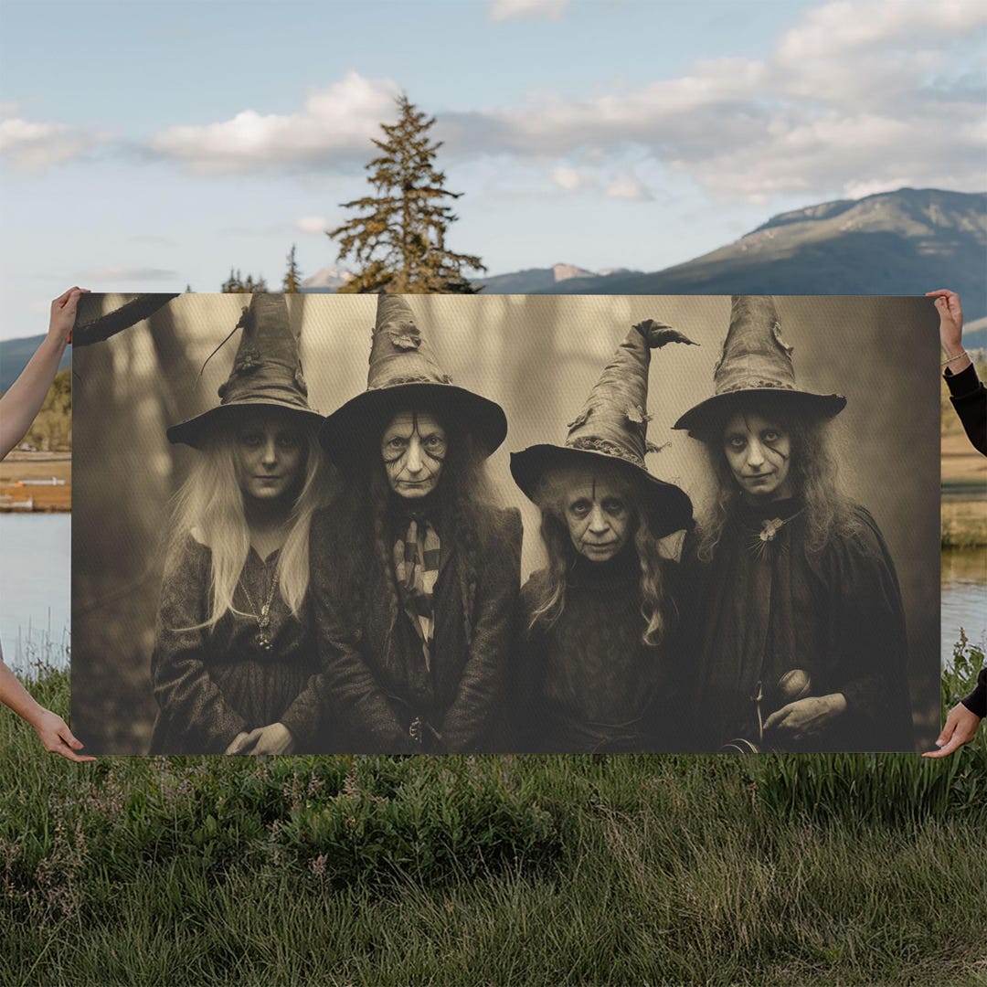 The Coven, Witch Art, Witch Decor, Creepy Halloween Decor, Framed ...