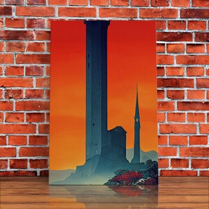 The Dark Tower, Fantasy RPG Concept Art, Wall Art, Framed Canvas Print ...