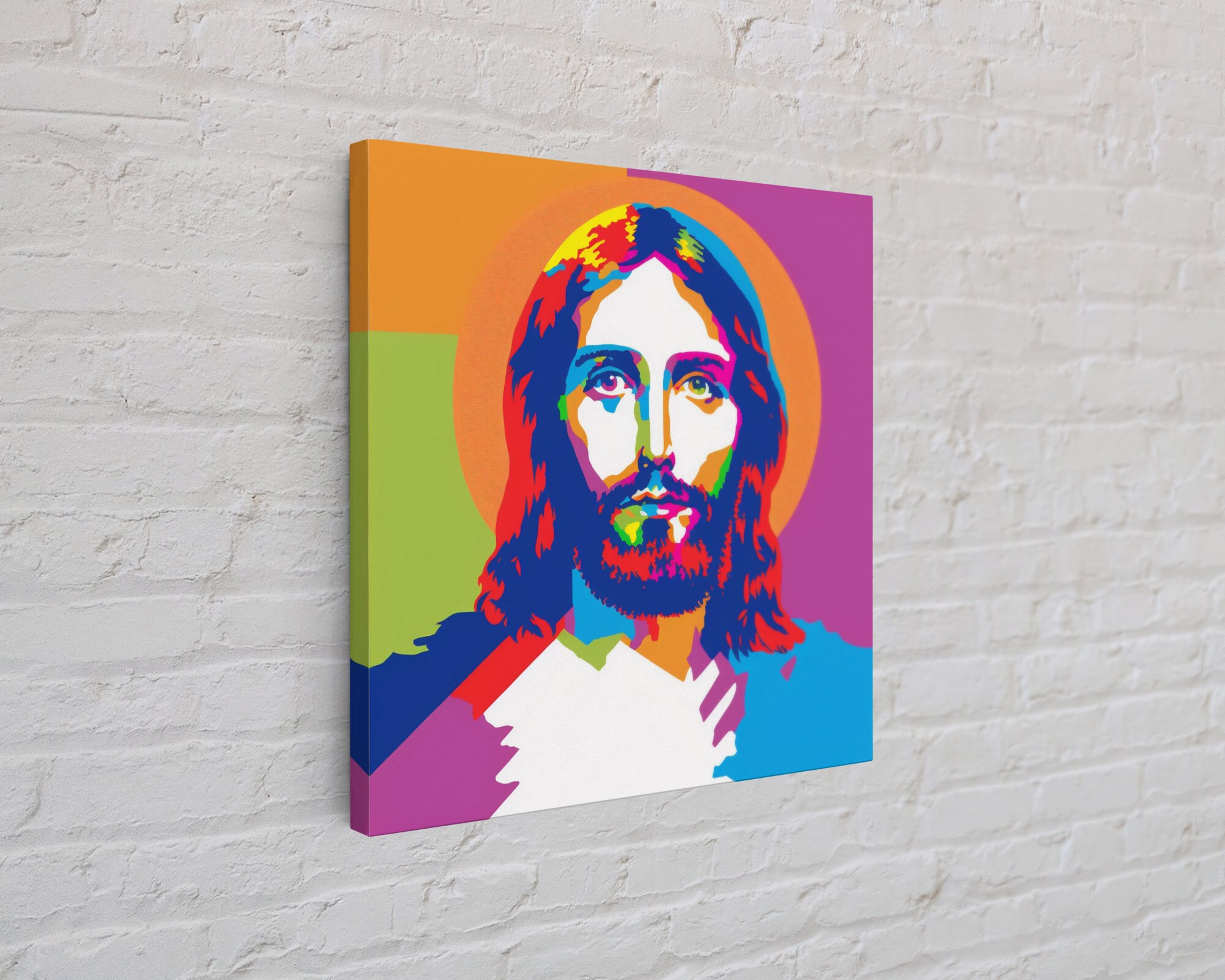 Pop Art Jesus Framed Canvas Print - Etsy