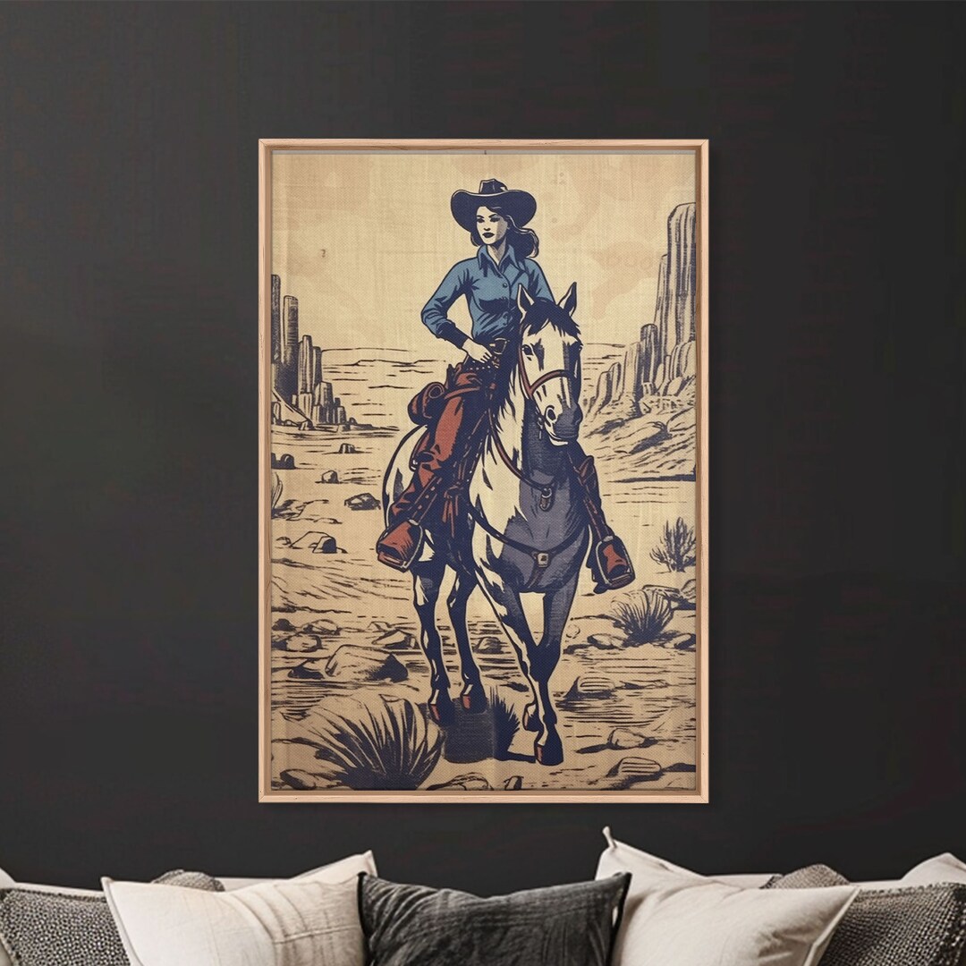 Pretty in Blue, Giclée Fine Art Print, Western Art Print, Western Wall ...