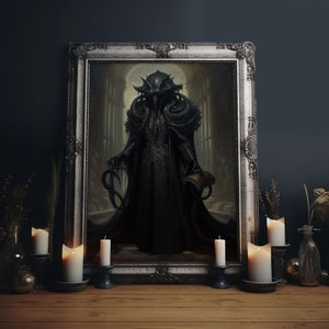 Victorian Portrait of Cthulhu, Gothic Art, Framed Canvas Print ...