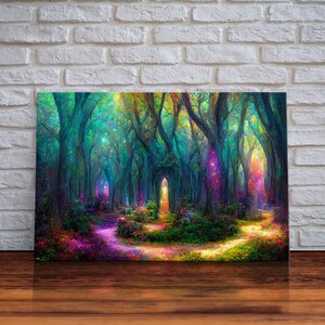 Beautiful Fantasy Wall Art, Canvas Print, Magical Forest, Fantasy ...