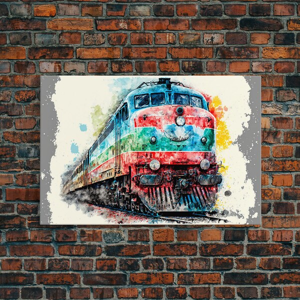 Train Modern Art - Etsy