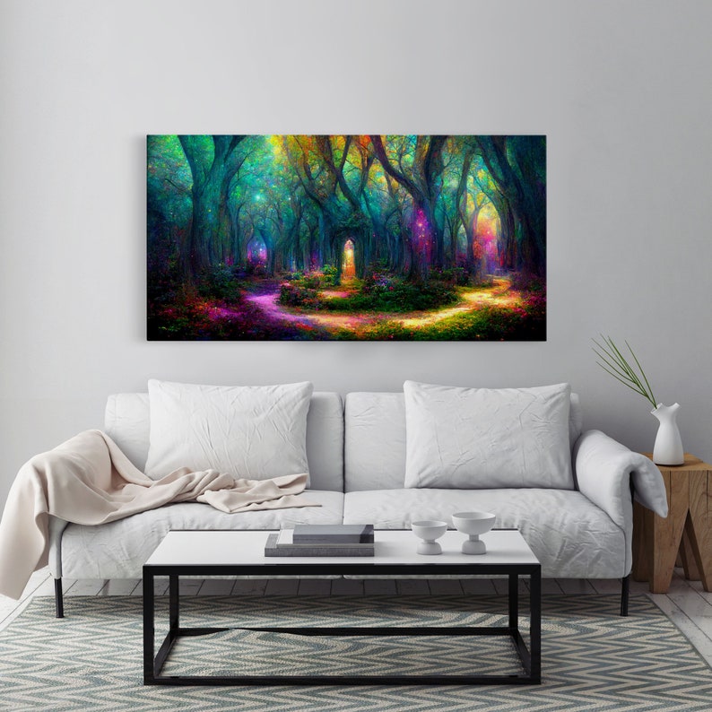 Fantasy Wall Art Canvas Print Magical Forest Fantasy - Etsy