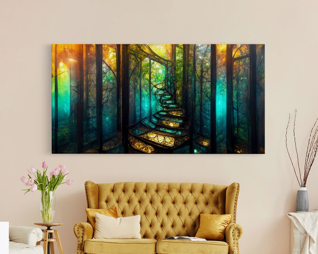Fantasy Wall Art Canvas Print Magical Forest Fantasy - Etsy