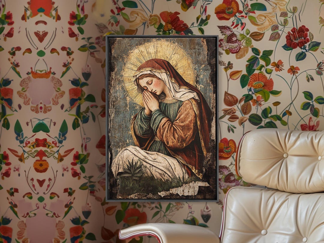 Lamentation Pieta With Mary and Disciples Framed Canvas Print ...