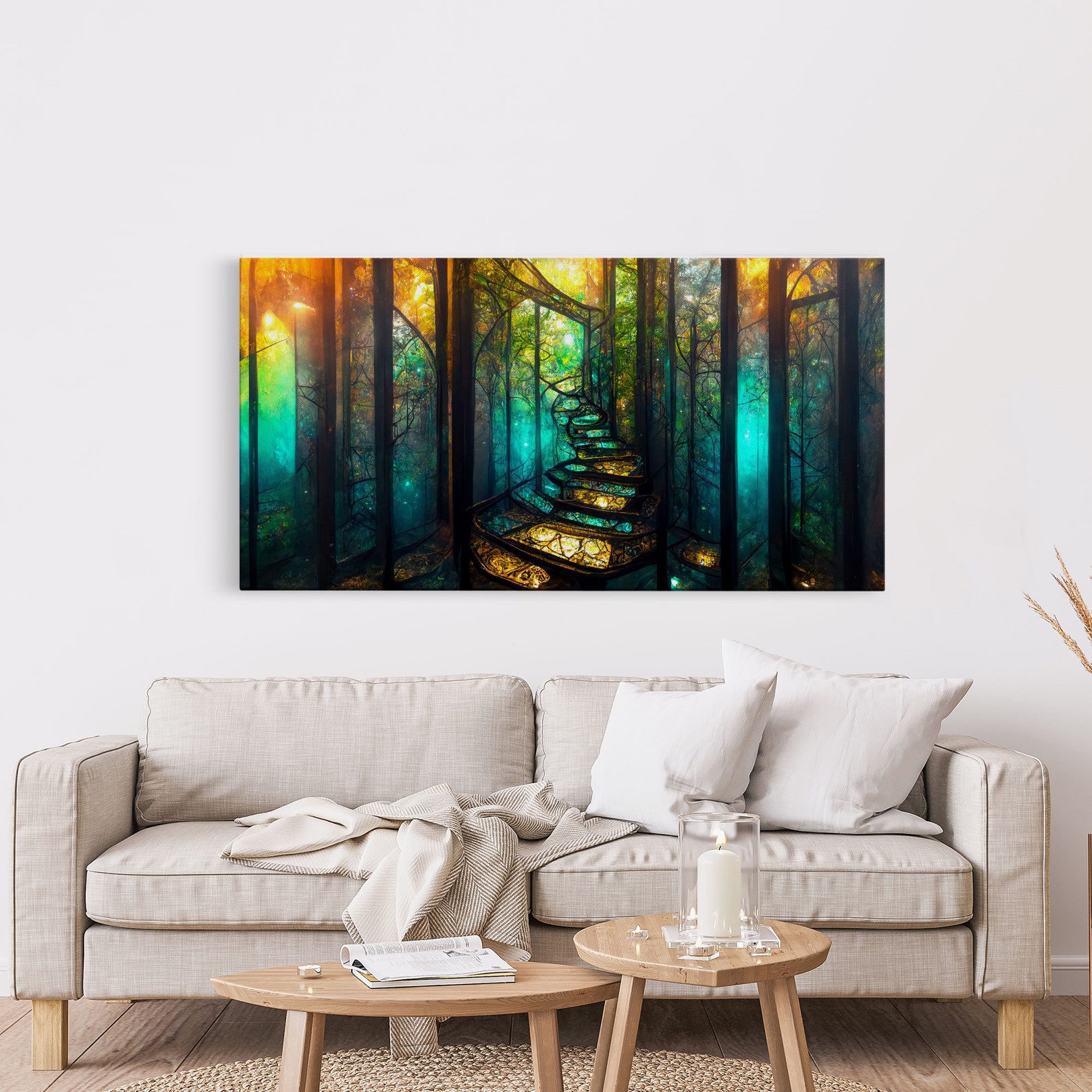 Fantasy Wall Art Canvas Print Magical Forest Fantasy - Etsy