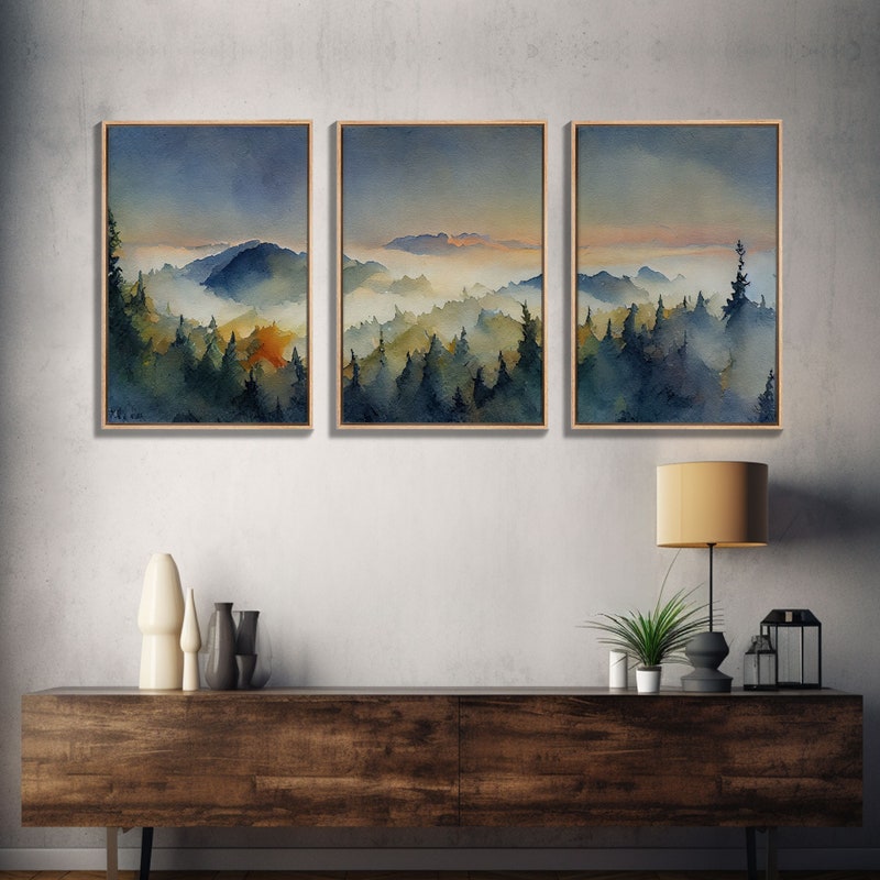 Three Panel Wall Art - Etsy