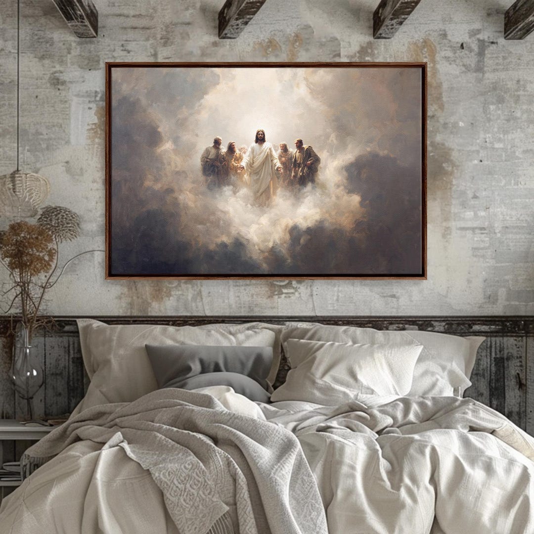 Cloudborn Circle, Framed Canvas Print, Christian Art Canvas, Christian ...