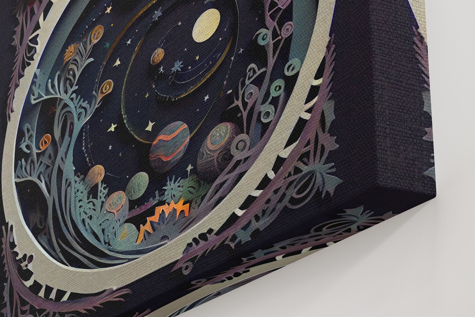 Starry Night Decoupage Layered Art Canvas Print Framed Canvas - Etsy