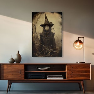 Witchy Art, Portrait of a Victorian Witch, Daguerreotype, Framed Canvas ...