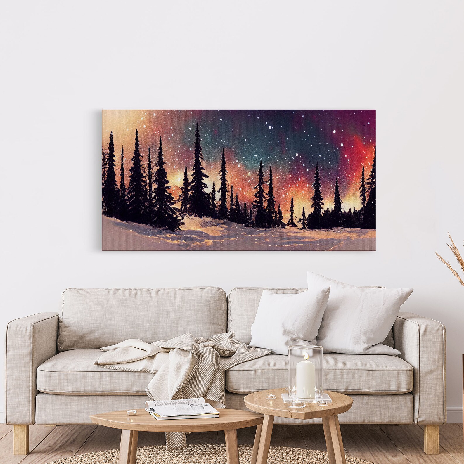 Snowfall in the Forest Canvas Print Winter Wall Art - Etsy