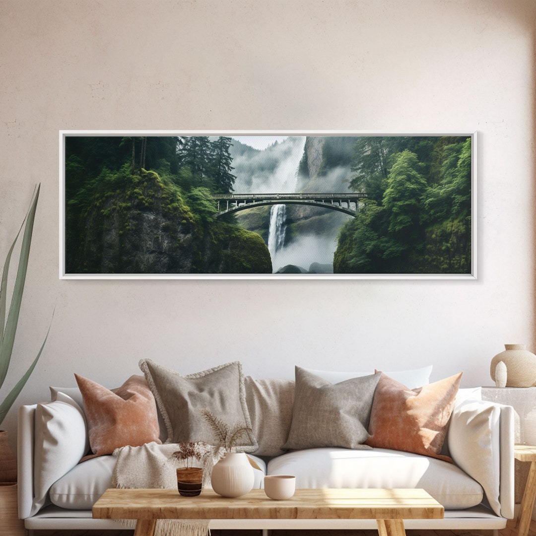Panoramic Print of Multnomah Falls Oregon Extra Large Wall Art ...