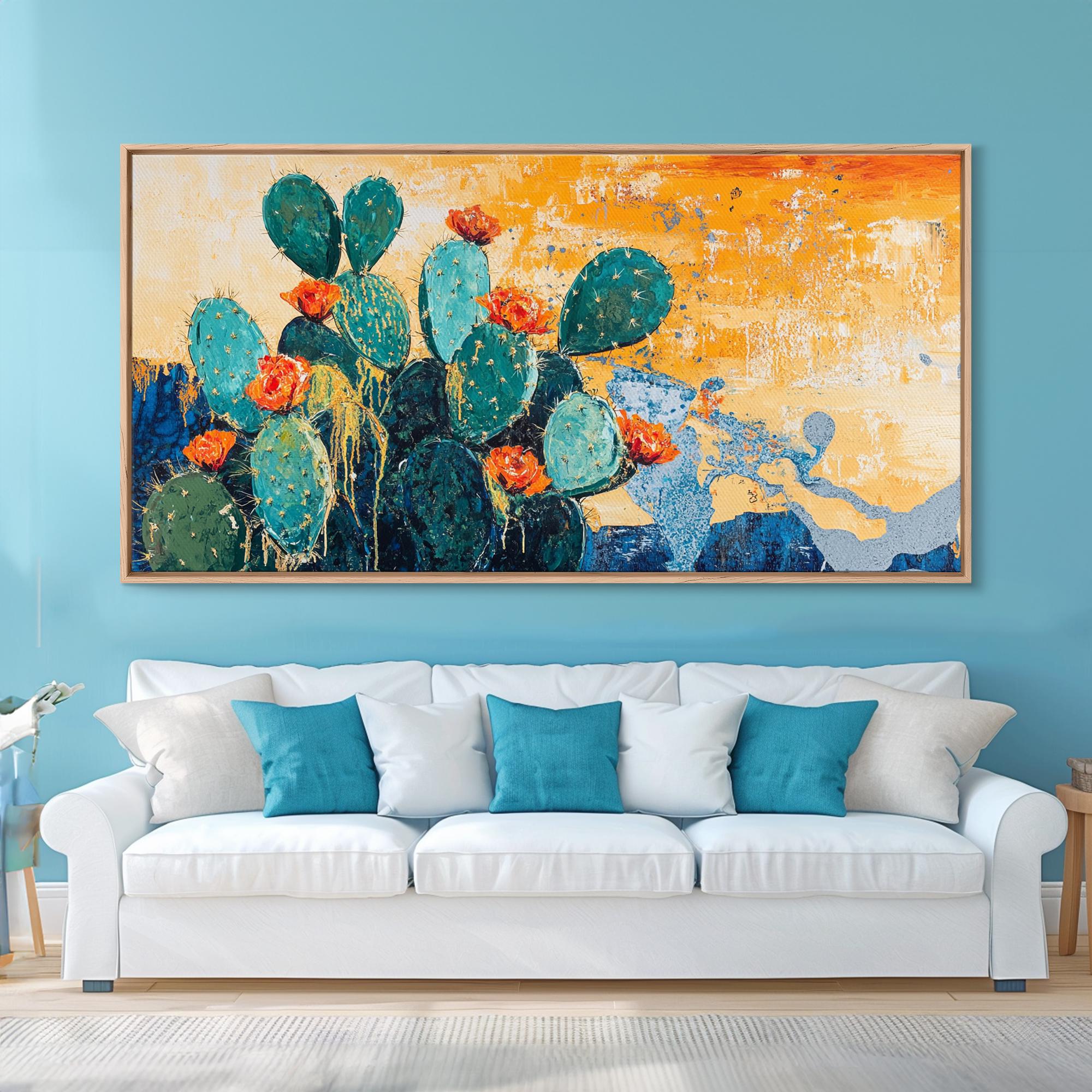 Cactus Canvas Print: Southwest Desert Wall Art, Boho Decor - Etsy