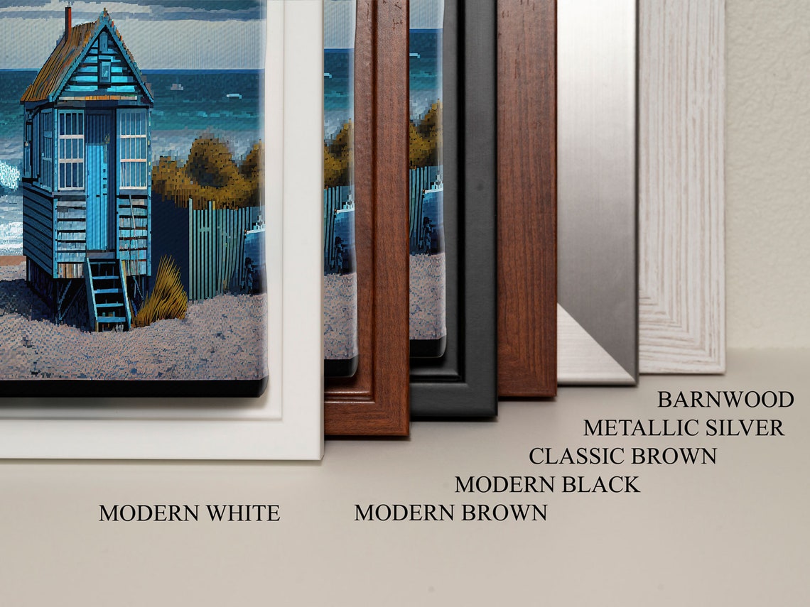 Sea Side Shack Pixel Art New England Style Beach Art Framed - Etsy