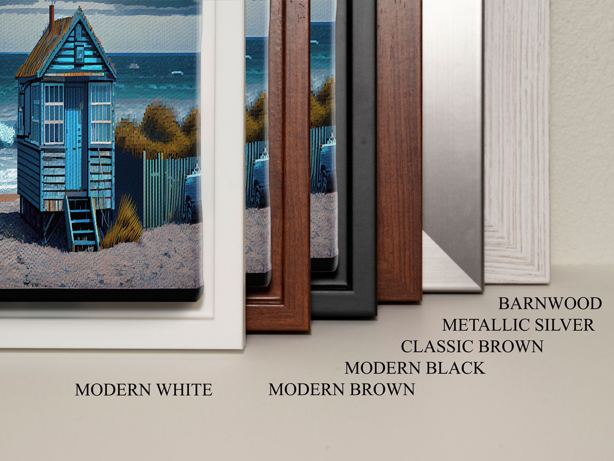 Sea Side Shack Pixel Art New England Style Beach Art Framed - Etsy