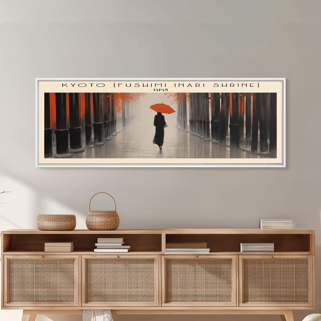 Kyoto Fushimi Inari Shrine Travel Art Framed Canvas Print, Japan, Home ...